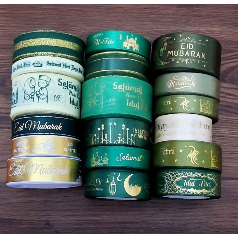 Jual Pita Lebaran Idul Fitri Roll ( 1,2cm/ 2cm/ 2.5cm/ 3.8cm) | Shopee ...