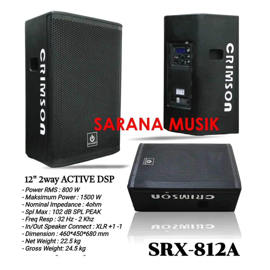 Jual Speaker Aktif Crimson SRX812A SRX-812A SRX 812 A 800W 2 Way Speaker 12" Original | Shopee ...