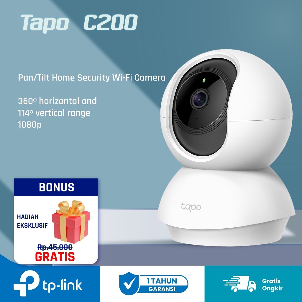 Jual Tp - Link Tapo C200 CCTV Camera/IP Cam Pan/Tilt 360° kamera ...