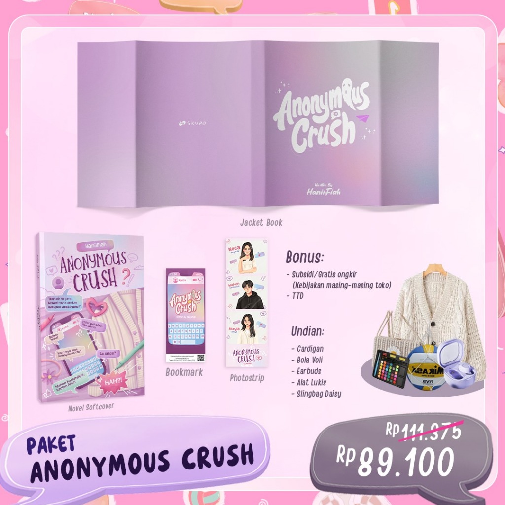 Jual Novel Anonymous Crush By HaniiFiah | Shopee Indonesia