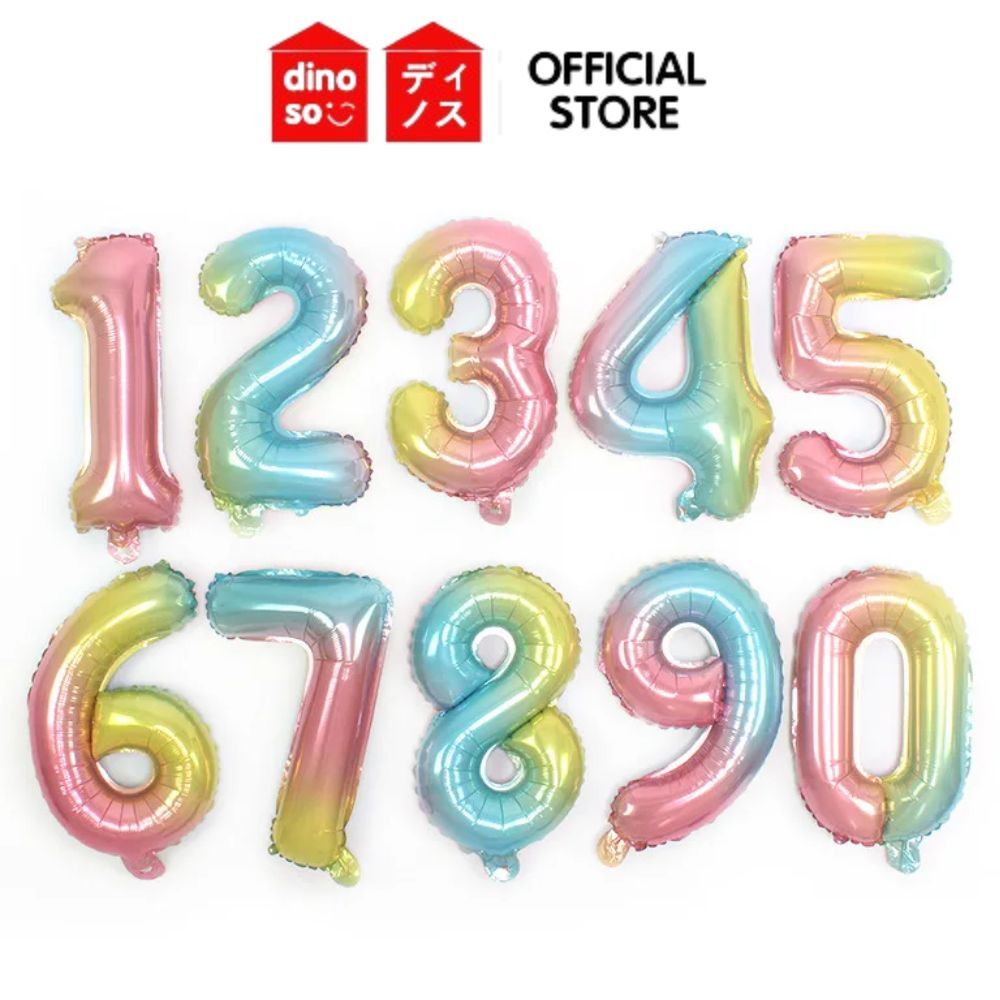Jual Balon Foil Angka Large 0-9 Ukuran 32 Inch 1pcs Balon Angka Jumbo ...