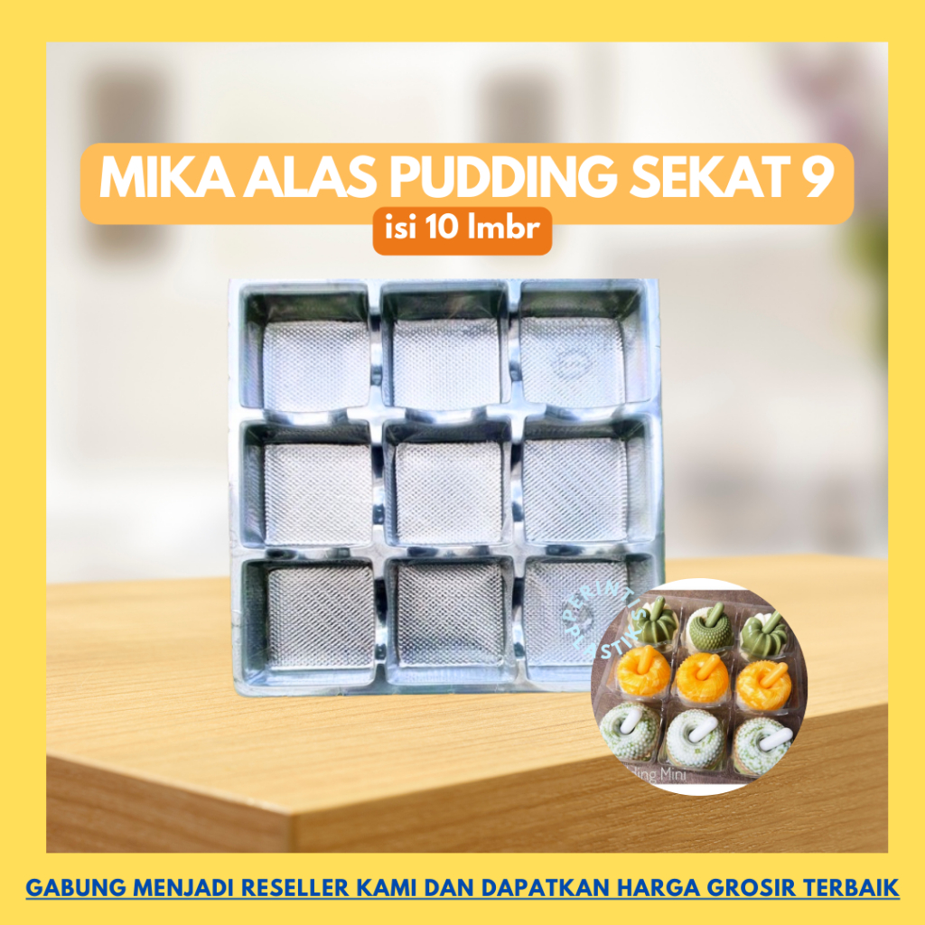 Jual Mika Tray Pudding Sekat 9/Mika Tray Pudding/Mika Sekat 9 TERMURAH ...