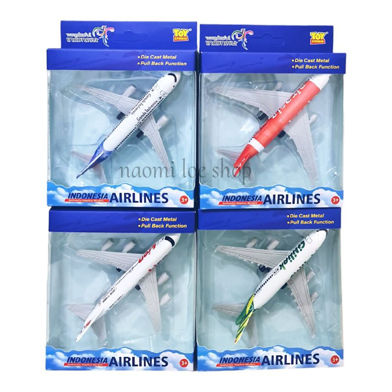 Jual INDONESIA AIRLINES mainan Diecast Pesawat Miniatur Mainan Pesawat Terbang DIECAST PULL BACK ...
