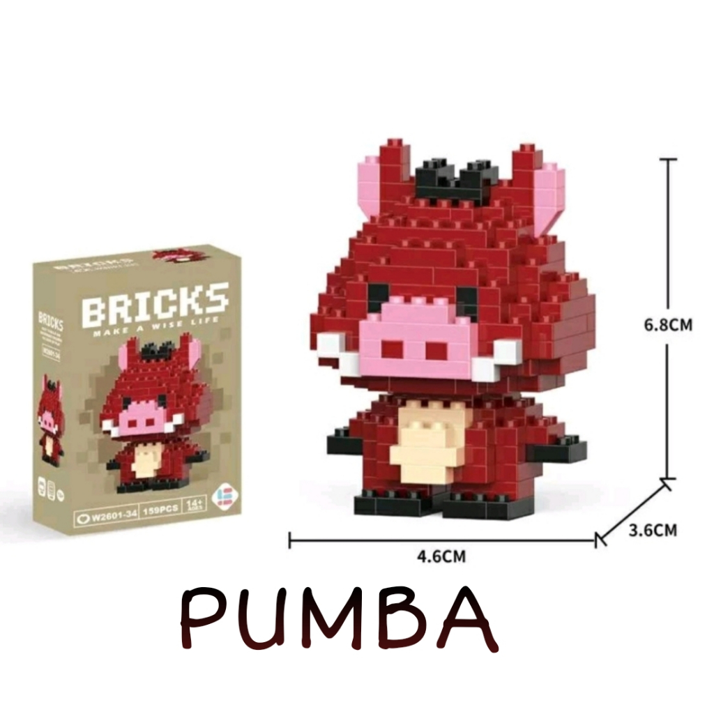 Jual Bricks Karakter Nano Block Model Karakter Mini Building Block ...