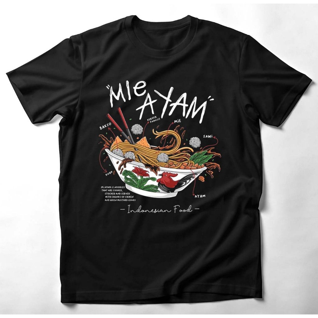 Jual MIDDLE NIGHT KAOS DISTRO UNIK I KAOS TEMA MAKANAN INDONESIA I MIE ...
