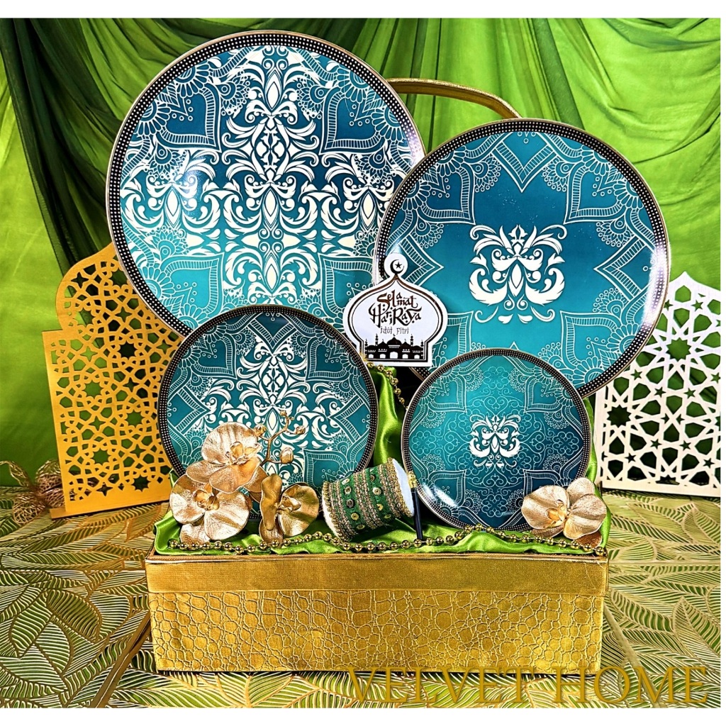 Jual Parsel piring keramik lebaran idul fitri motif Arabian keramik set ...
