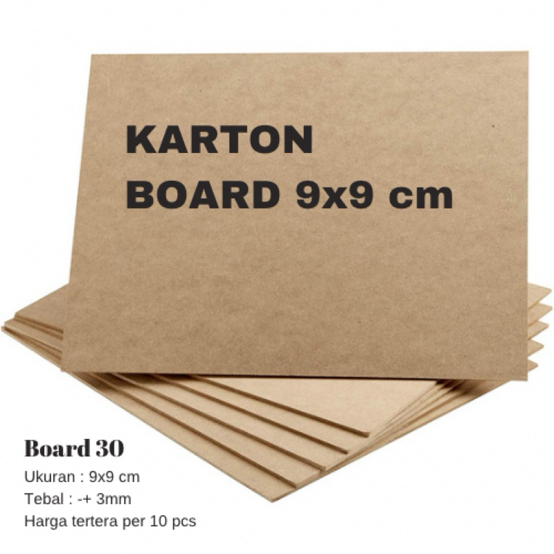Jual Karton Board 9x9 cm Board 30 1 pack (10 pcs) | Shopee Indonesia