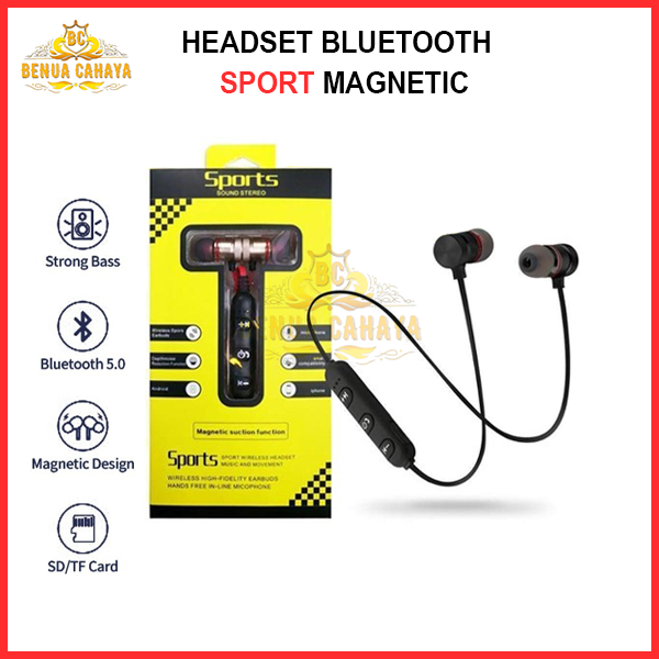 Jual HEADSET BLUETOOTH SPORT MAGNETIC - HEADSET WIRELESS DISEGN SPORT ...
