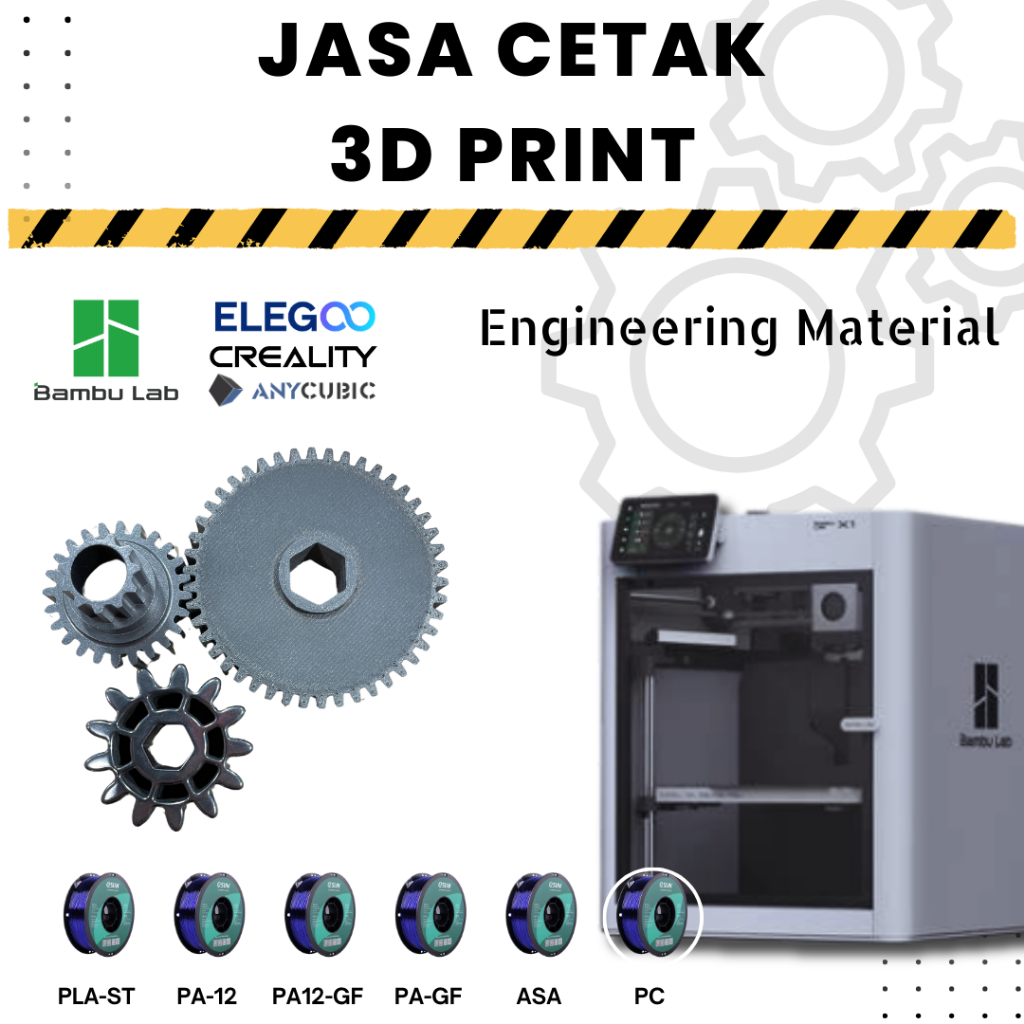 Jual JASA CETAK 3D BAHAN NYLON| PC| PP | ASA | PLA-ST | PLA-GF| PAHT ...