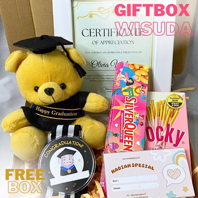 Jual PAKET HAMPERS SOUVENIR GIFTBOX PINK EDITION VERSI GRADUATION ...