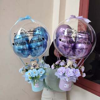 Jual Buket Balon SMALL Bunga Bucket Balon Boneka mini | Shopee Indonesia