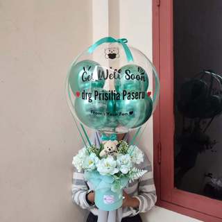Jual Buket Balon SMALL Bunga Bucket Balon Boneka mini | Shopee Indonesia