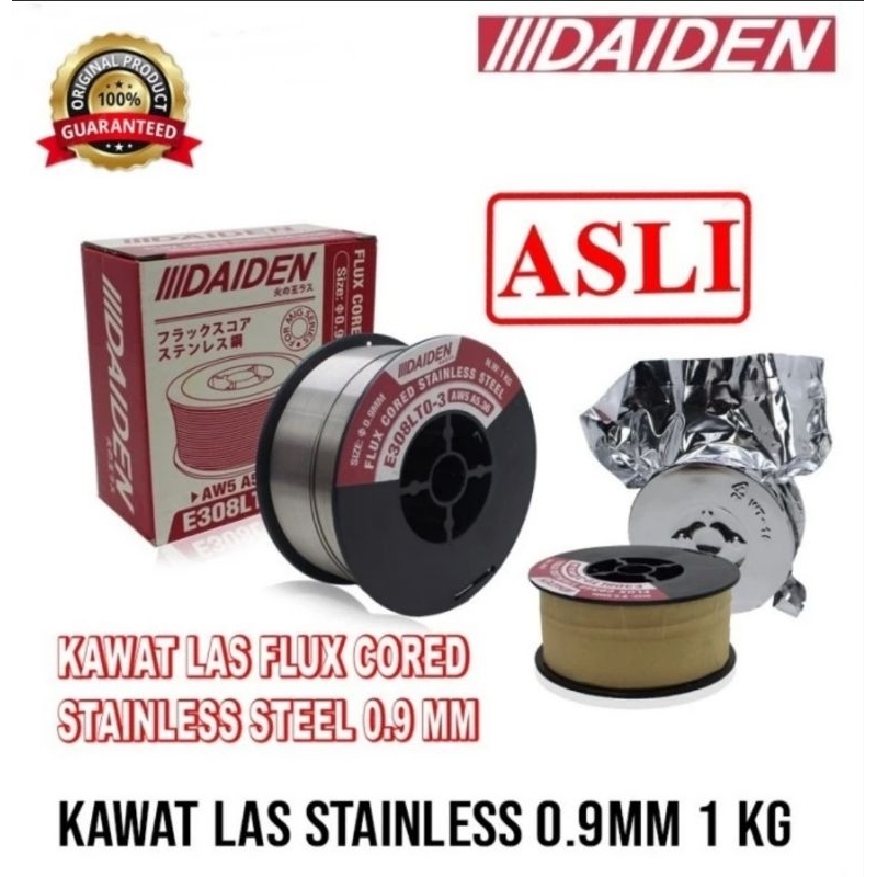 Jual Kawat Las STAINLESS STEEL DAIDEN Kawat Las Wire 0.9mm E308LT0 Flux ...