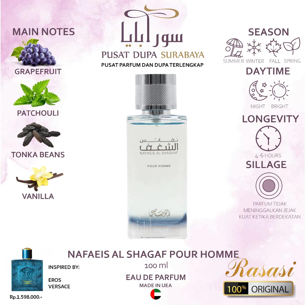 Jual Parfum Asli Arab Original Premium Rasasi Parfume/ nafaeis al ...