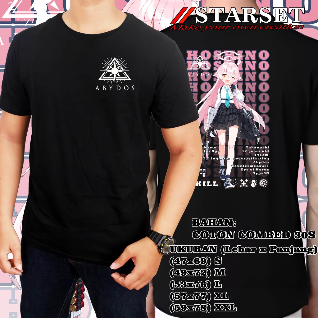 Jual Baju Kaos Tshirt Anime Game Blue Archive Takanashi Hoshino - Baju ...