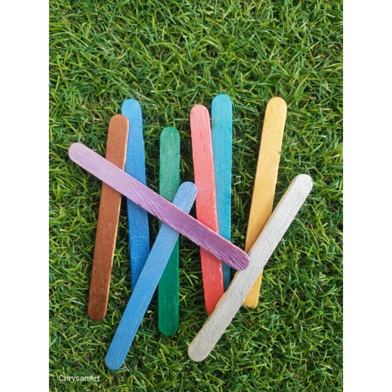 Jual Stik Es Krim Warna Metalik/Stick Es Krim Isi 50 per pack | Shopee ...