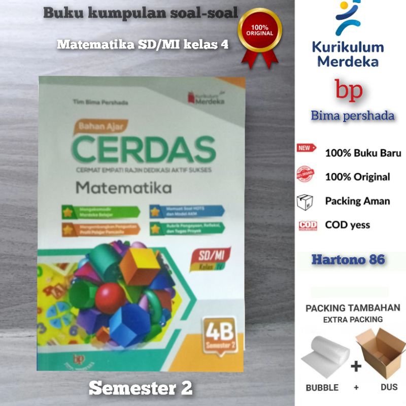 Jual Buku kumpulan soal-soal CERDAS Matematika SD/MI kelas 4 semester2 ... Jual Buku kumpulan soal-soal CERDAS Matematika SD/MI kelas 4 semester2 ...
