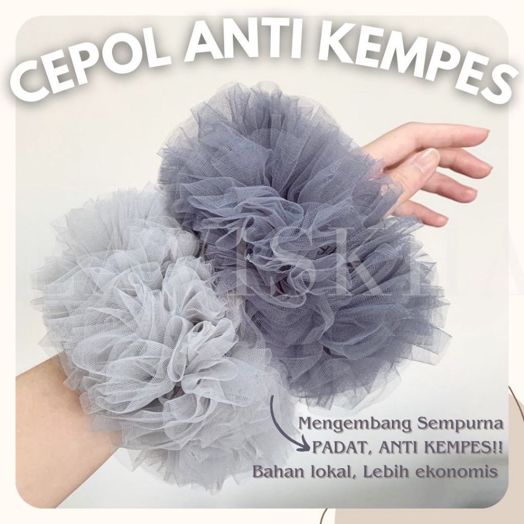 Jual Cepolan Hijab Kain Tile / Cepol Premium Hijab Scrunchies CEPOL ...