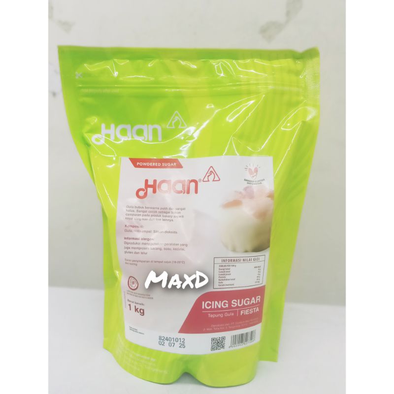 Jual Tepung Gula Icing Sugar Fiesta Haan 1 Kg | Shopee Indonesia
