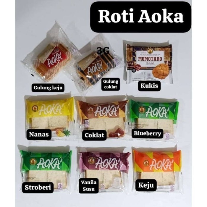Jual ECERAN ISI 3 PCS Roti Aoka Kemasan 65 gr isi 3 pcs | makanan sehat ...