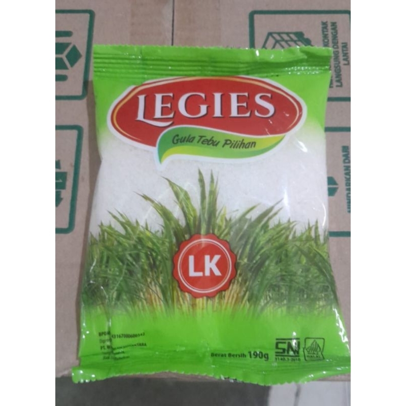 Jual Gula Pasir Kemasan Ekonomis Legies LK 190 gr | Shopee Indonesia