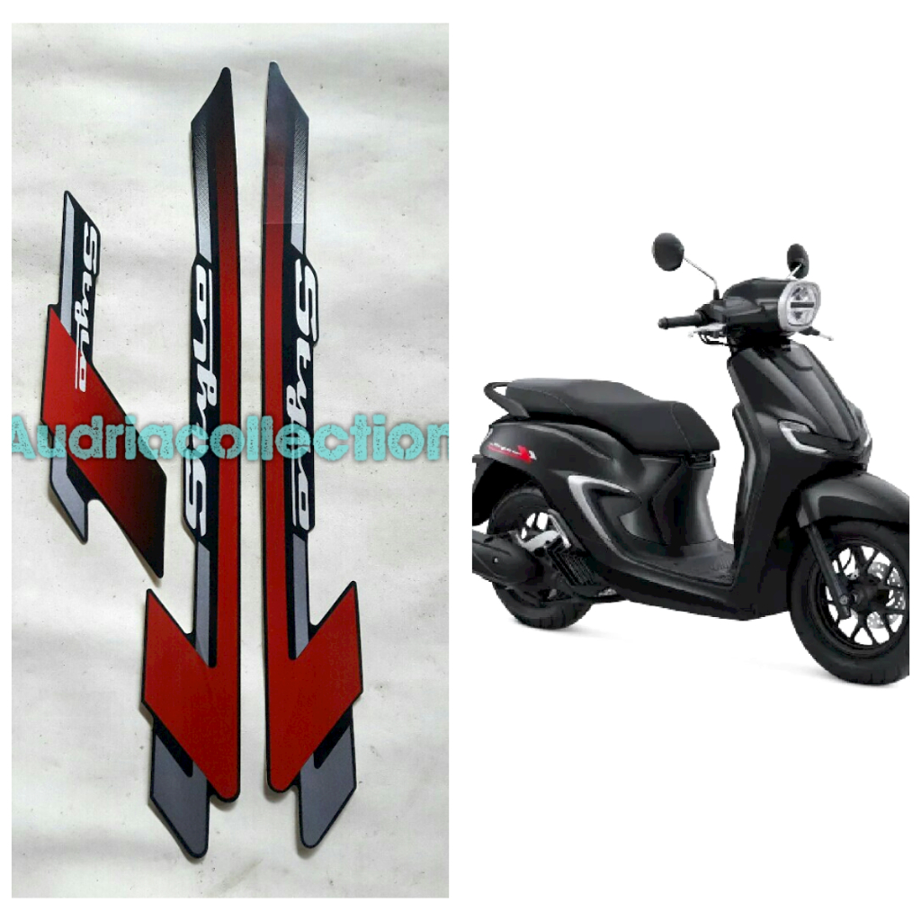 Jual Stiker striping motor honda stylo 160 2024 full hitam | Shopee ...