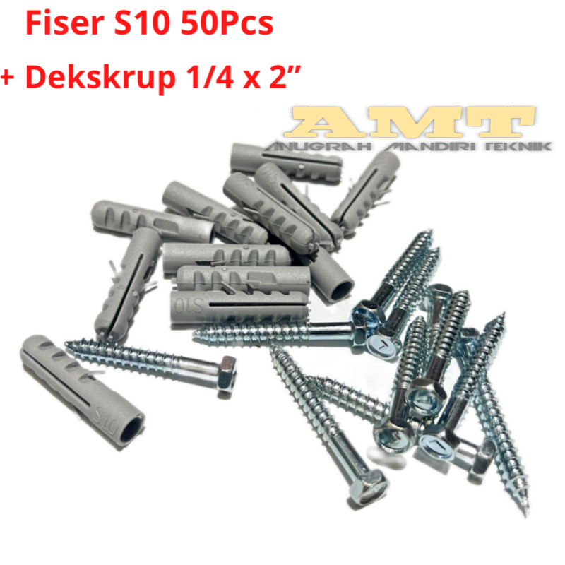 Jual S10 Paku Dinding Baut Dinding isi 50 Pcs + Sekrup Baut Ukuran 1/4x2" isi 50 Pcs | Shopee ...