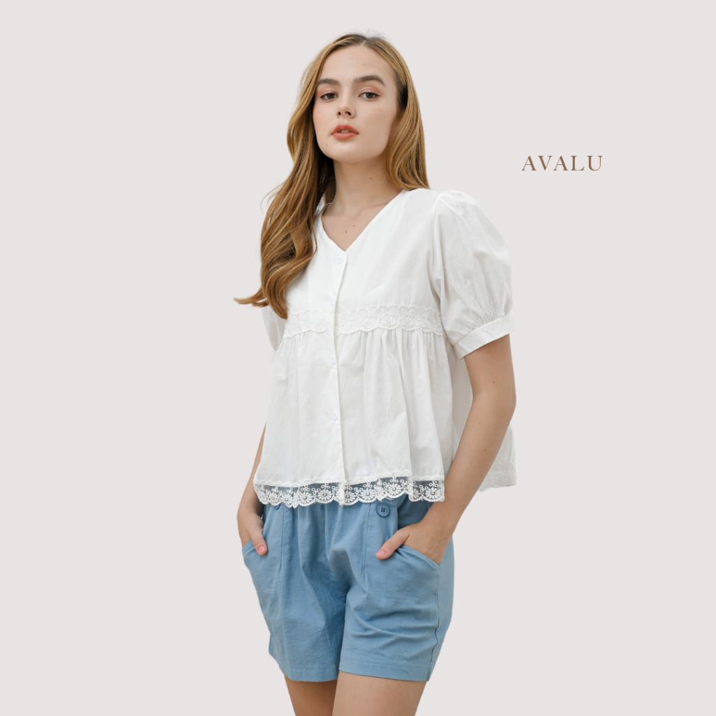 Jual [STOCK TERBATAS] Avalu - Valerie Shirt | Shopee Indonesia