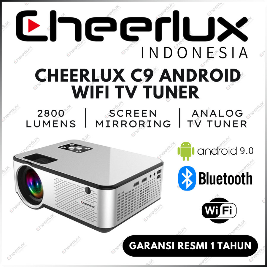 Jual CHEERLUX C9 WiFi TV Tuner - Mini LED Projector 2800 Lumens 1080p ...