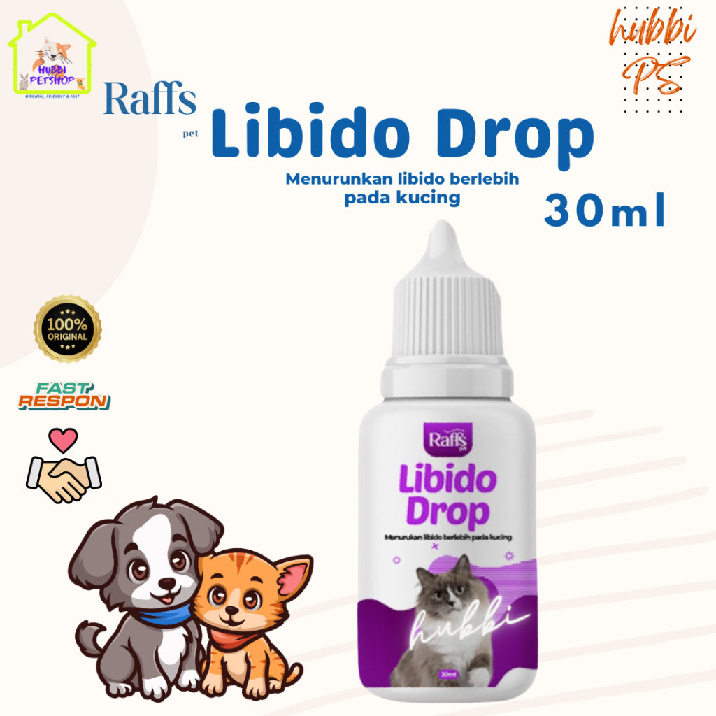 Jual RAFFS LIBIDO DROP 30 ML - Obat Penurun Birahi Libido Kucing Jantan Betina | Shopee Indonesia