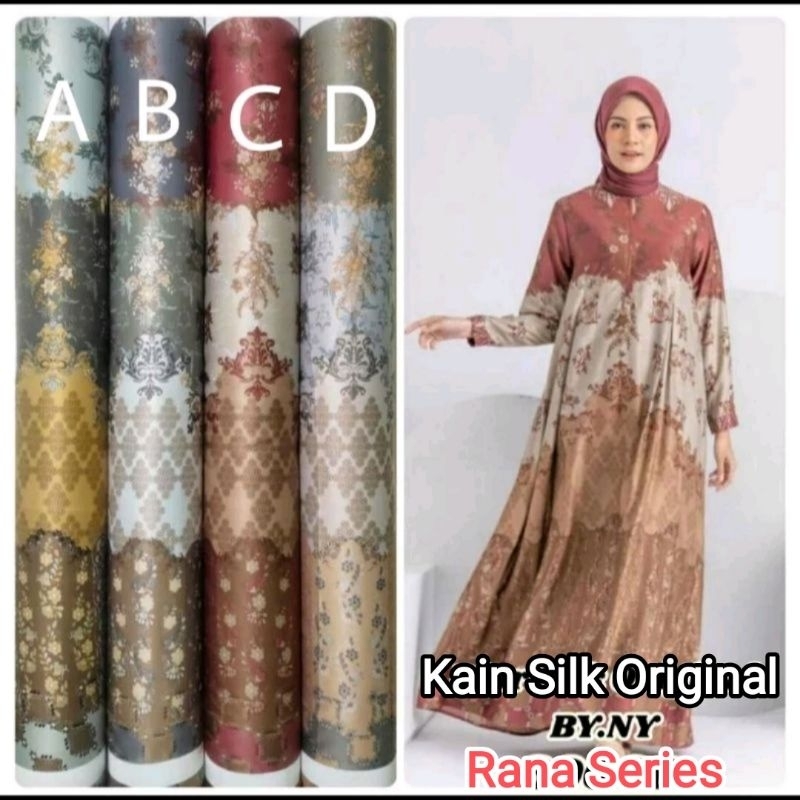 Jual Kain Meteran Bahan D Silk Motif Looklike Charrana Rana Tunik ...