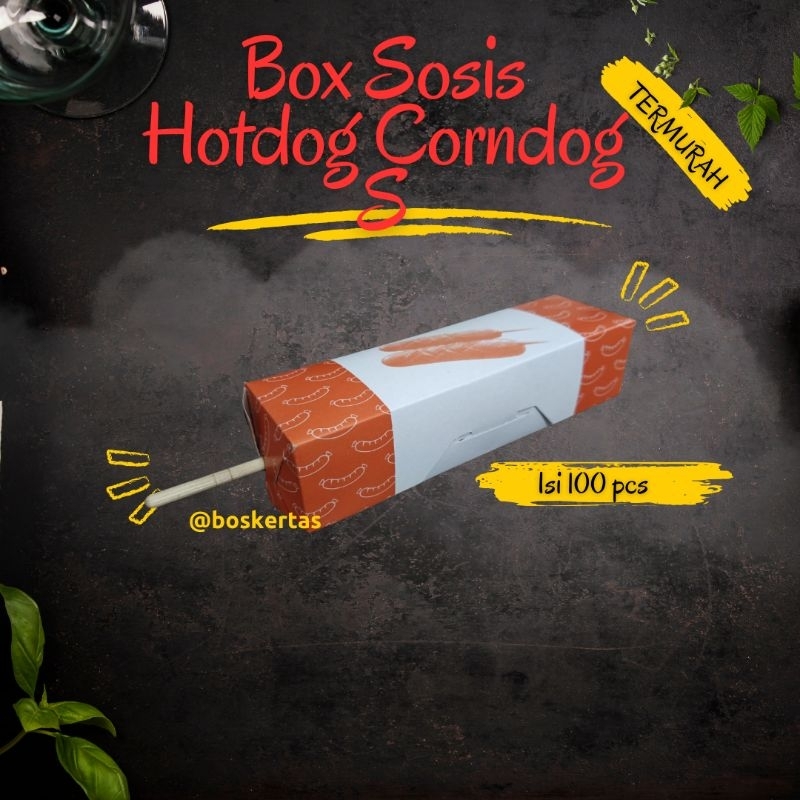 Jual Wadah-sosis-box makanan kotak-packing box-oren-isi 100 | Shopee ...
