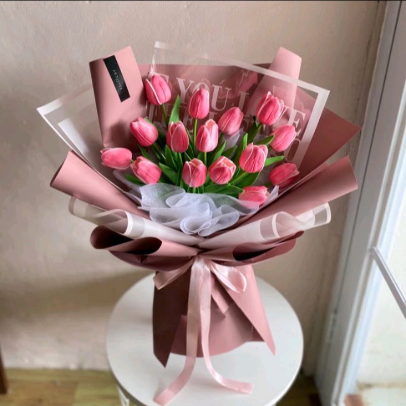Jual Buket Bunga Lisfleur Tulip 15 Tangkai Latex Premium kode BIANICA ...