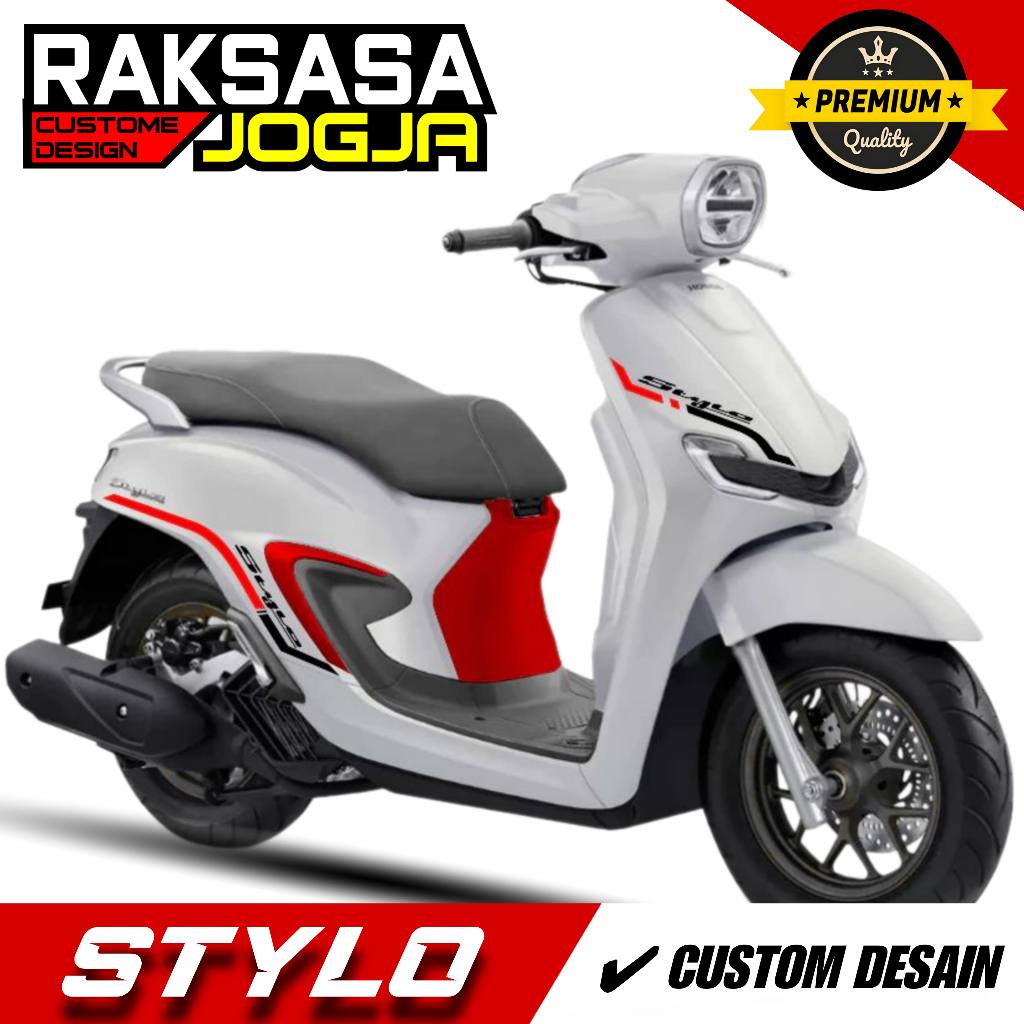 Jual striping stylo 160 transparan custome motif simpel hitam putih ...