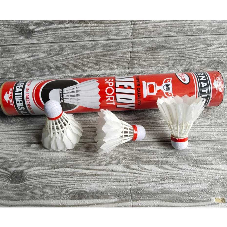 Jual Shuttlecock Bulu Tangkis Badminton 1 Tabung Isi 12 Pcs | Shopee ...