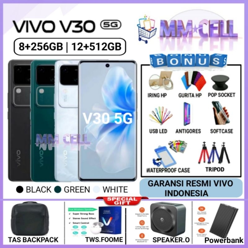 Jual VIVO V30 RAM 12/512 GB | V30 5G RAM 8/256 GB | V 30 5G 8+8/256 GB GARANSI RESMI VIVO ...