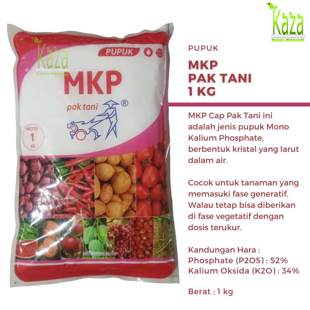 Jual Pupuk MKP Pak Tani 1 kg - Pupuk Buah Fase Generatif | Shopee Indonesia