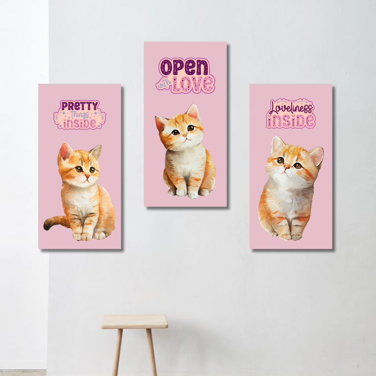Jual Hiasan dinding Kucing Lucu Cetak glossy Terbaik 10x20 cm | Shopee ...