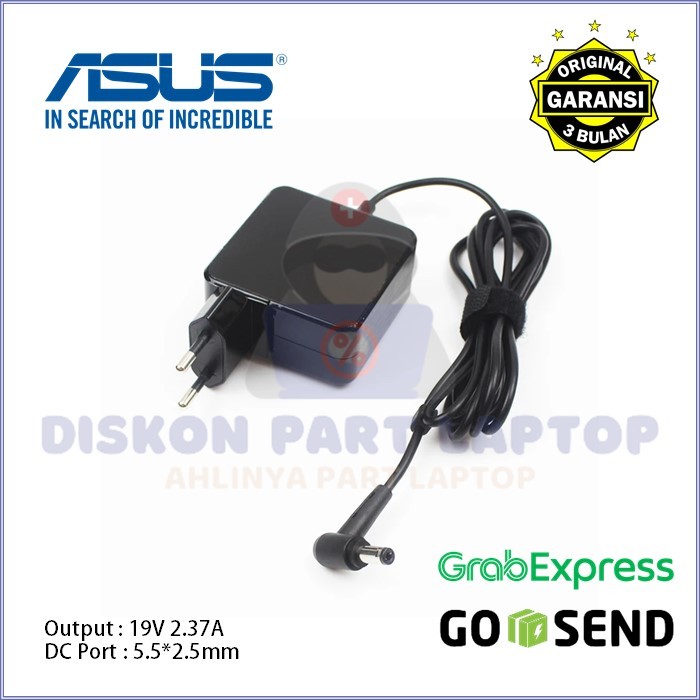 Jual Adaptor Charger Original Asus X455 X455L X455LA X451 X451C 19V 2.37A 5.5*2.5mm | Shopee ...