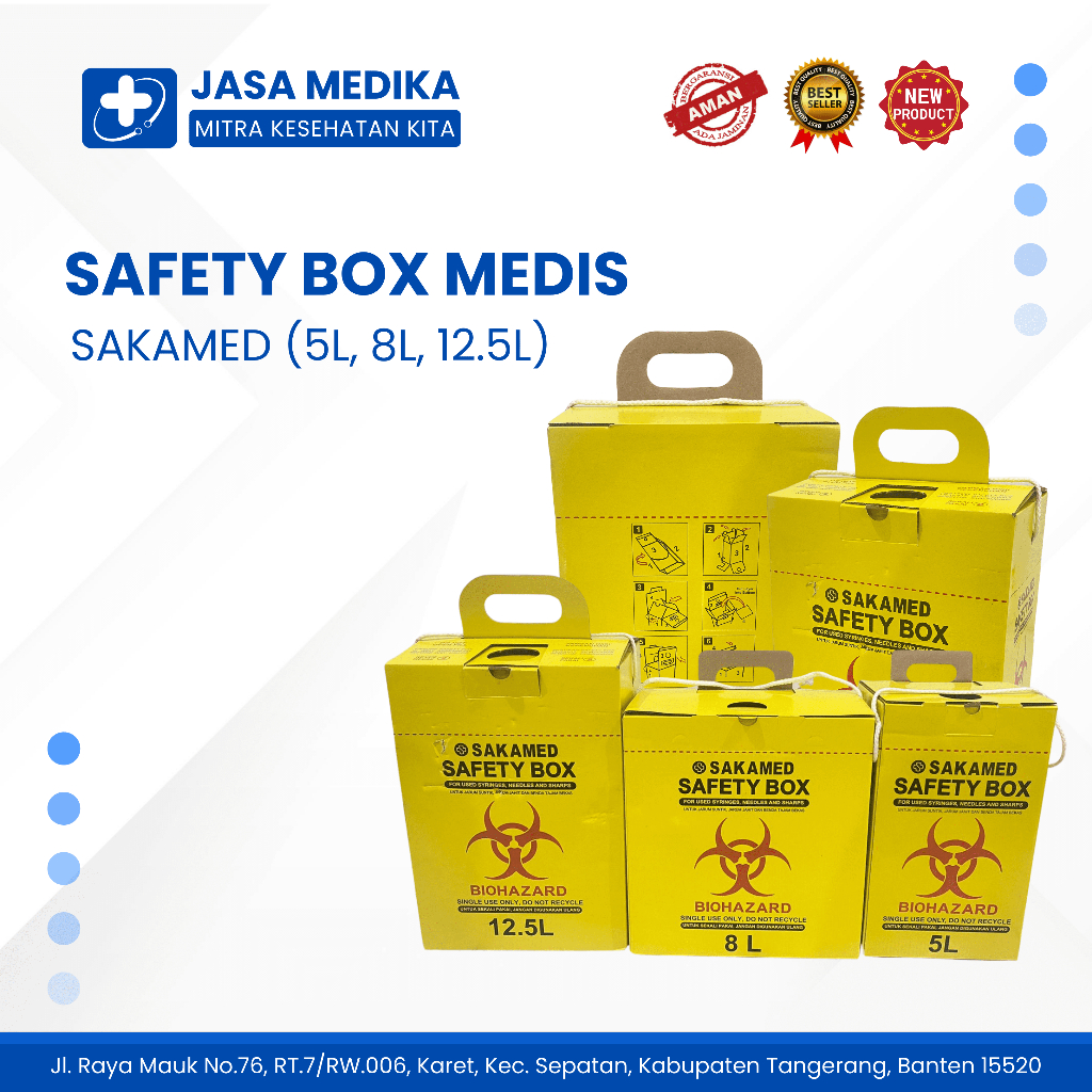 Jual Safety Box 5Liter 8Liter 12,5Liter SAKAMED Termurah By Jasamedika | Shopee Indonesia