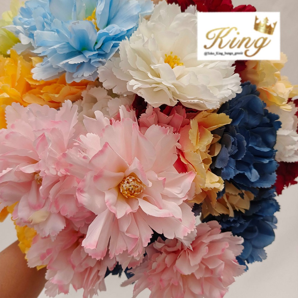 Jual Jumbo Carnation Bunga Dianthus Premium Artificial Flower Palsu ...