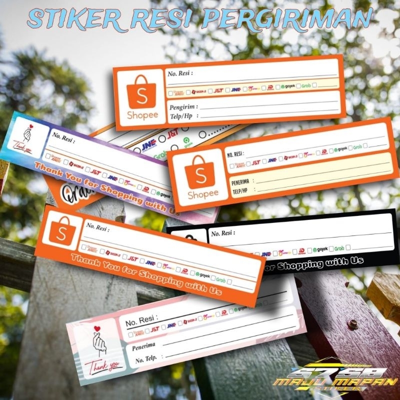 Jual (100pcs)STIKER RESI SHOPEE/STIKER PENGIRIM RESI/STIKER PENGIRIMAN ...