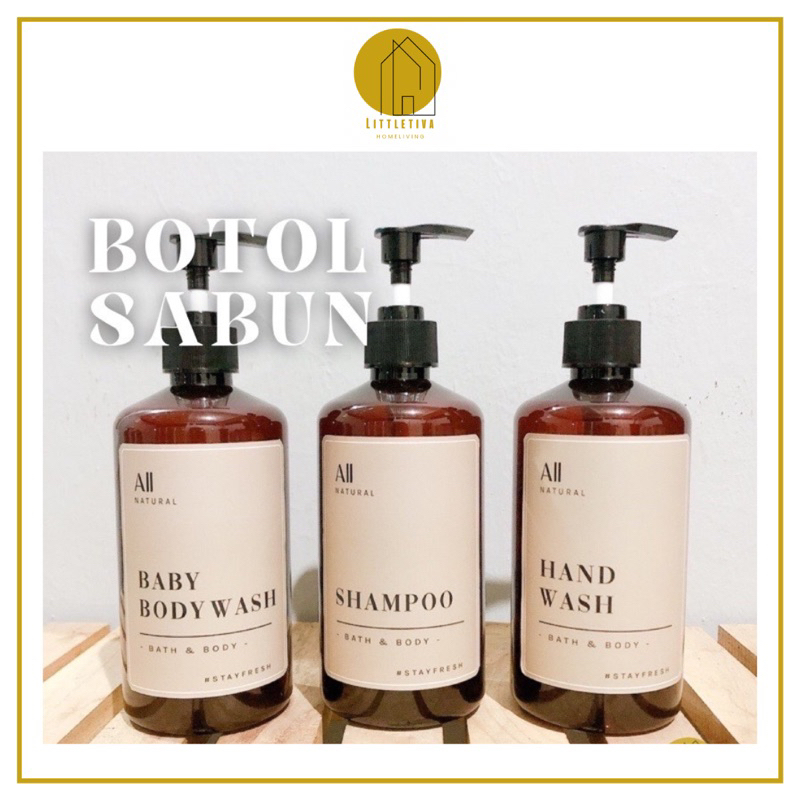 Jual Botol sabun aesthetic free sticker, botol reffil aesthetic, botol ...