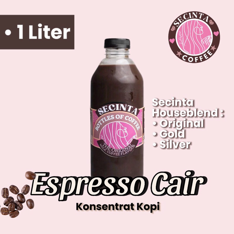 Jual Secinta Coffee Espresso Cair Silver 1 L (Kopi Literan) | Shopee ...