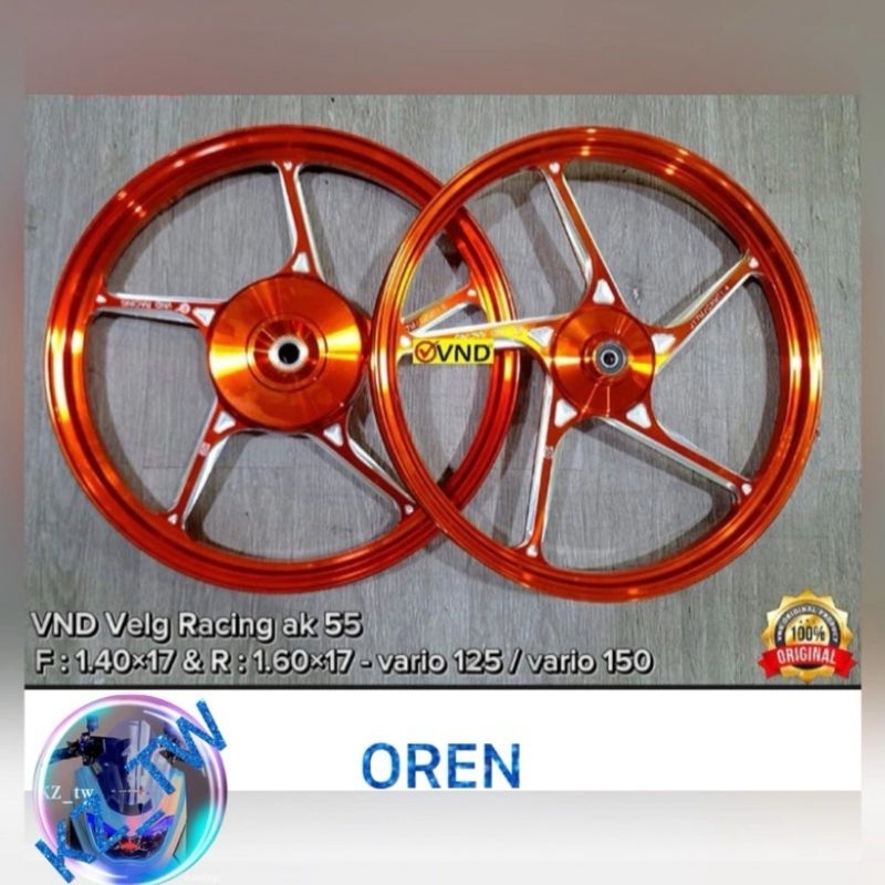 Jual VND VELG AK 55 RING ( 17 ) AK55 VARIO 110 / VARIO 125 /150 /160 CBS / BEAT /SCOOPY /GENIO ...