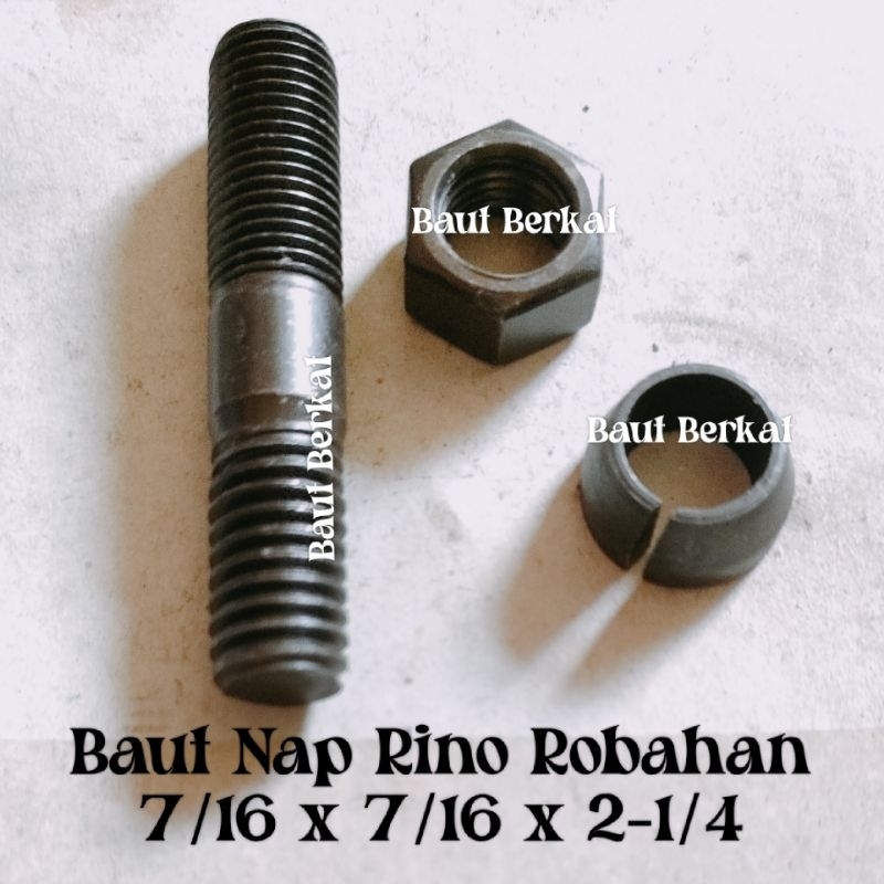 Jual baut nap roda rino robahan baut as rino robahan 7/16 x 7/16 x 2-1/ ...