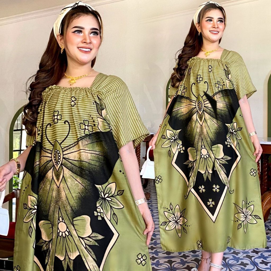 Jual Daster Baju daster kekinian Jumbo Viral Amora Susun Serut Dada ...