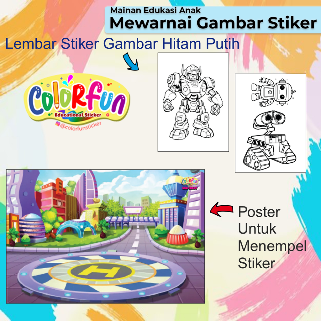 Jual Colorfun Educational Sticker - Mainan Edukasi Anak Belajar ...