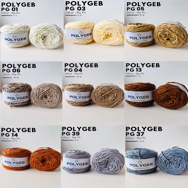 Jual Benang Rajut Polygeb Big Ply (D30) Gebrina Crochet (PART 1 ...