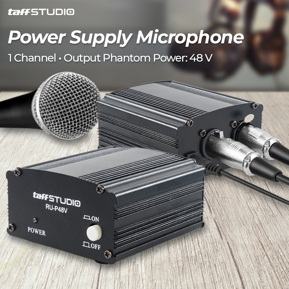 Jual TaffSTUDIO Phantom Power Microphone 1 Channel 48V Supply for ...